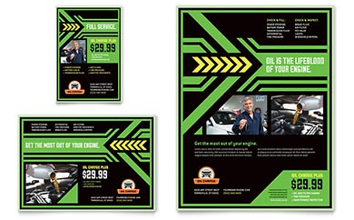 Oil Change Flyer & Ad Template Design