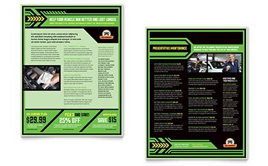 Oil Change Flyer & Ad Template Design