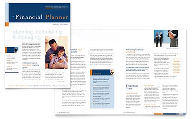 Financial Newsletter Templates - Word, Publisher, InDesign