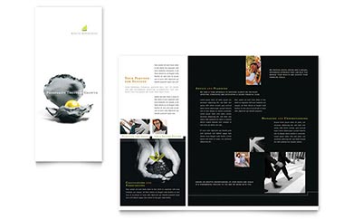 Wealth Management Services Trifold Brochure Template Design
