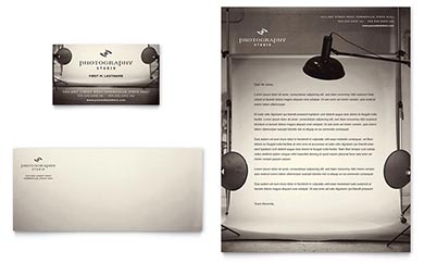 Photography Studio Business Card & Letterhead Template Design