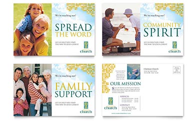 Church Postcard Templates & Design Examples