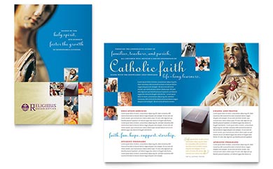 Church Bifold Brochure Templates & Design Examples