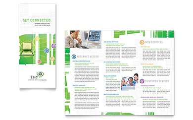 Technology Trifold Brochure Templates - InDesign, Word, Publisher, Pages