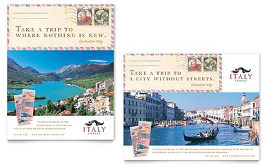 Travel Poster Templates - Word, InDesign & More